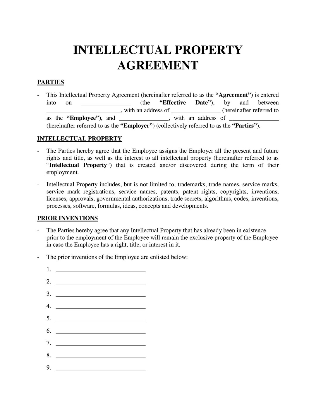 Intellectual-property-agreement-template - Etsy
