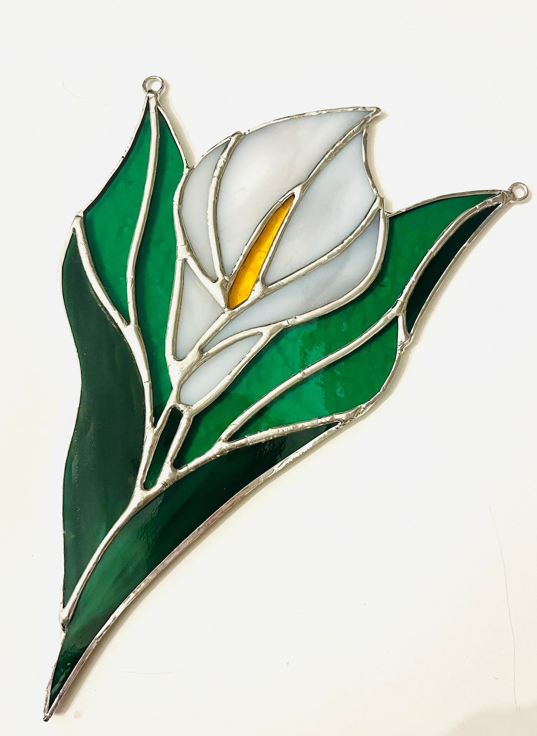 Stained Glass Calla Lily Flower Suncatcher Window Ornament - Etsy