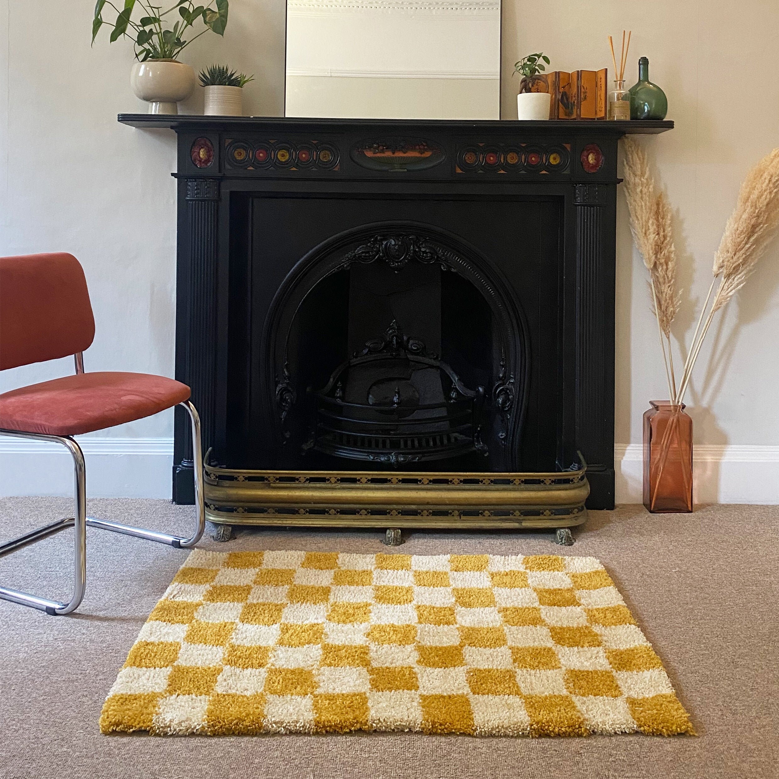 Blue And Yellow Checkered Rug at Alexander Jarrett blog