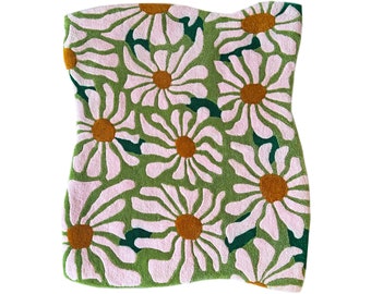 Hand Tufted Pink and Red Checkered Wavy Irregular Rug - Etsy UK