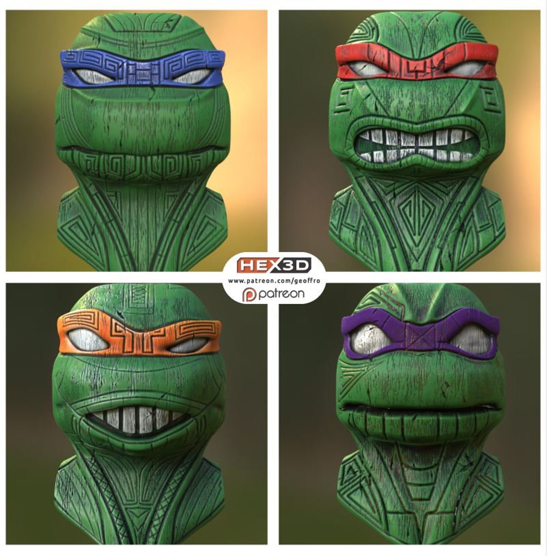 Teenage Mutant Ninja Turtle Tiki - Donnie - Etsy