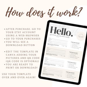 Open House Sign in Sheet Editable Canva Template & Pdfs | Real Estate ...
