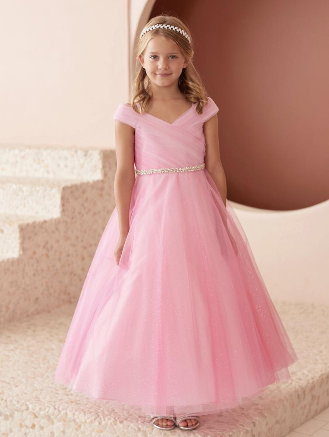 Little Girl Birthday Dress, Pink Princess Dress, Flower Girl Dress ...