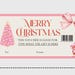 INSTANT EDITABLE Pink Christmas Voucher Coupon for Experience Gift ...