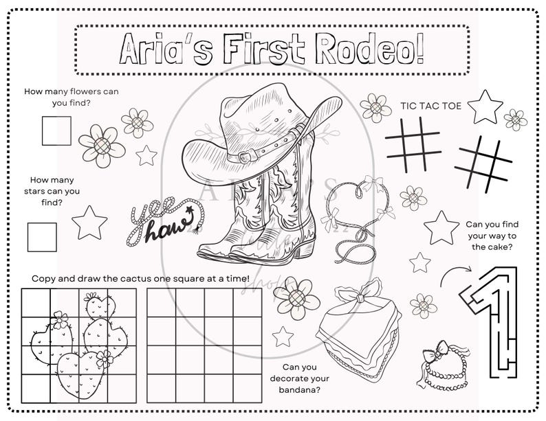 Printable Personalized My First Rodeo Birthday Party | Rodeo Theme ...