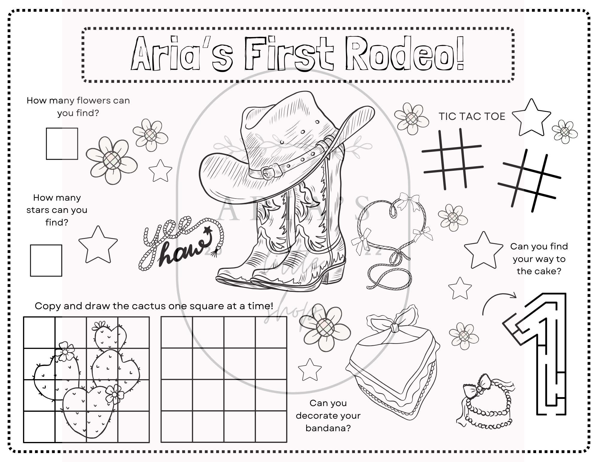 Printable Personalized My First Rodeo Birthday Party | Rodeo Theme ...