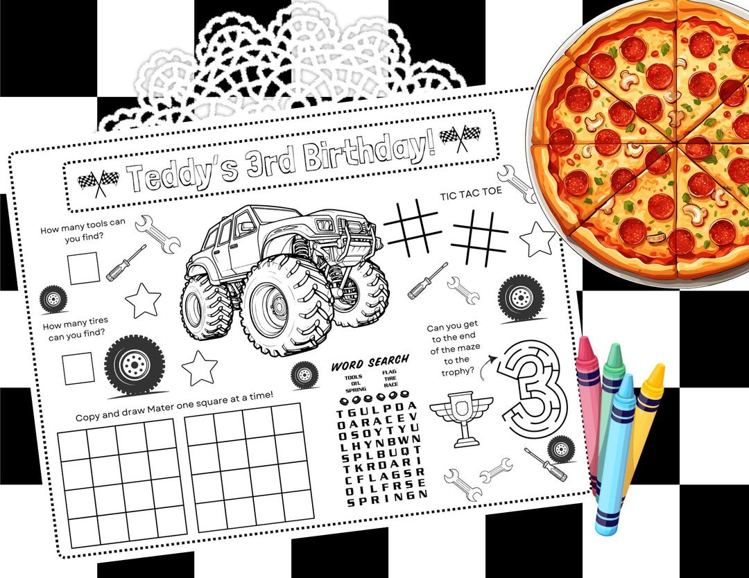 Printable Monster Truck Birthday Party | Monster Jam Theme Birthday ...