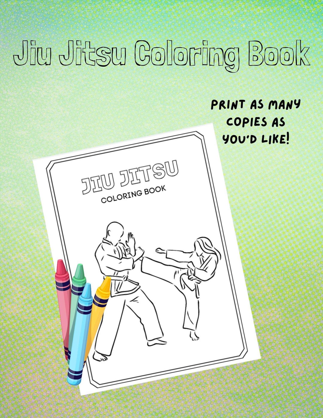 Jiu Jitsu Printable Coloring Book. Happy Birthday Jiu Jitsu Printable ...