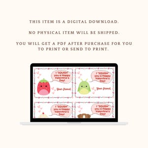 Squishmallow Valentine's Day Cards – Ready to Print – School Valentines ...