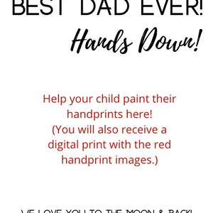 Handprint Art Craft, Best Dad Hands Down, Father's Day Daddy, First ...