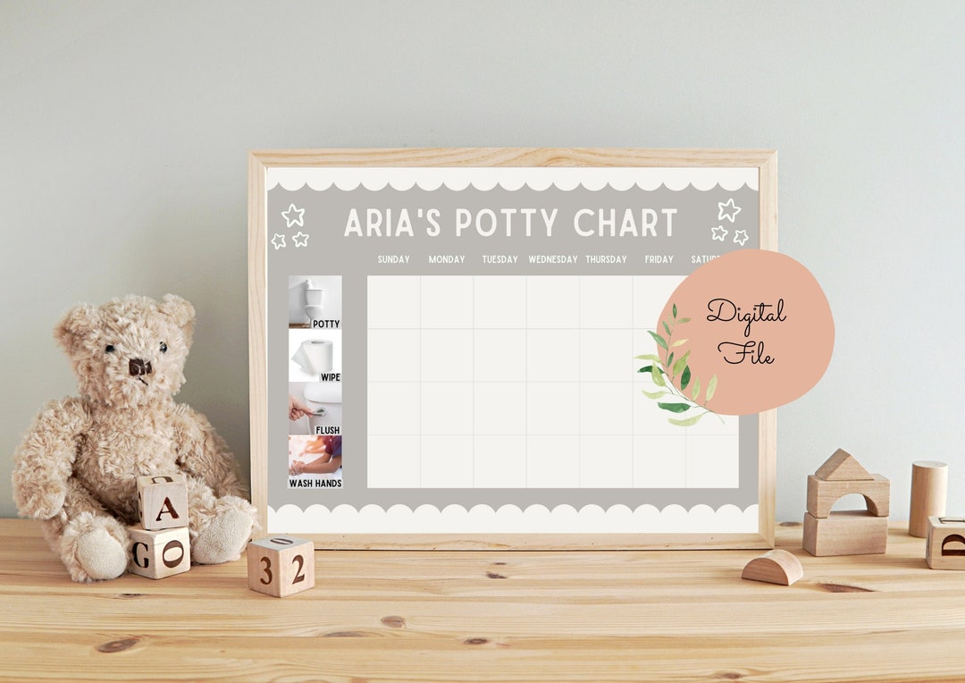 Personalized Potty Chart, Digital Potty Training Chart, Potty Chart PDF ...