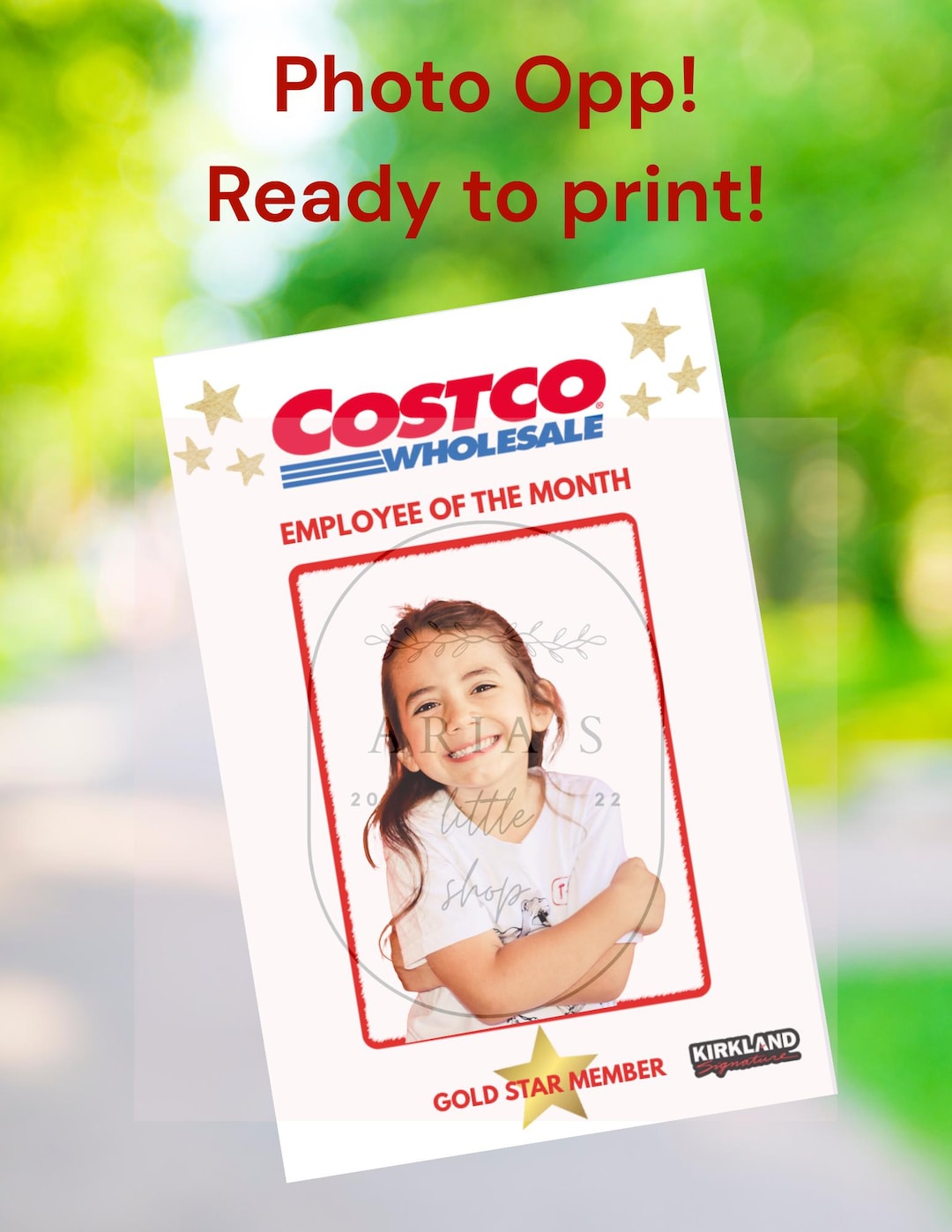 Costco Employee of the Month Sign, Birthday Photo Booth (digital ...