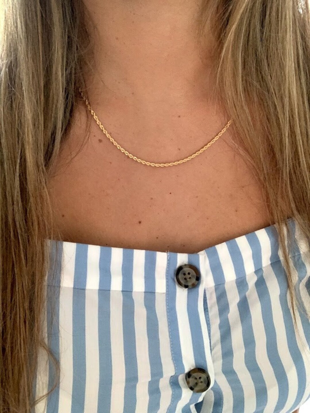 18K Gold Filled 2MM Seil Kette Halskette | Layering Gold Kette ...