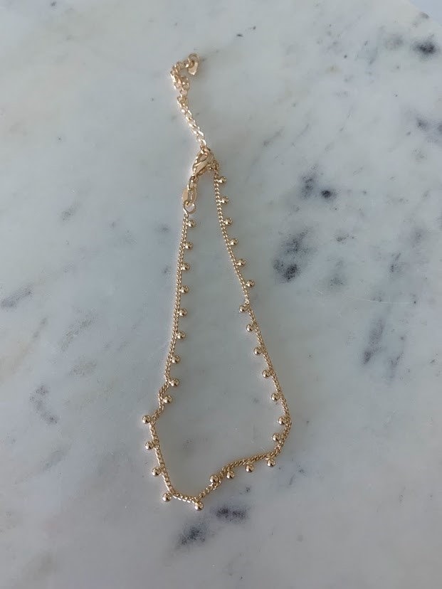 2MM Dainty Beaded Gold Filled Chain Necklace Layering Ball | Etsy