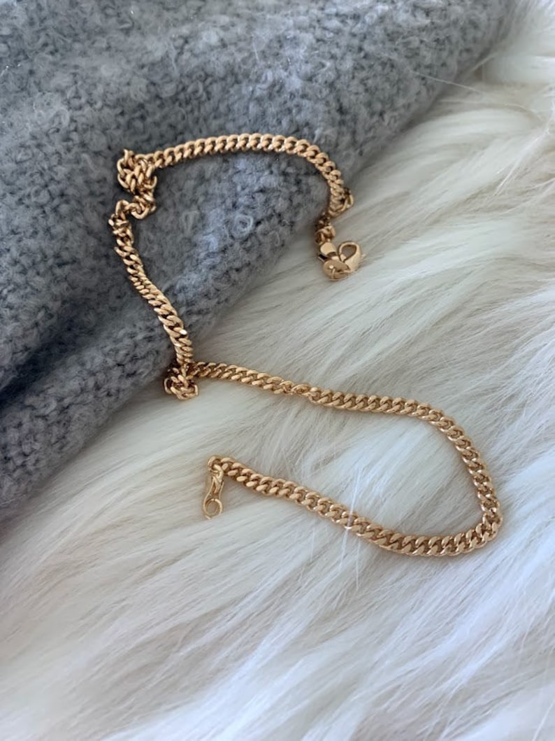 Gold Filled Cuban Curb Link Chain - 4MM Necklace - Etsy