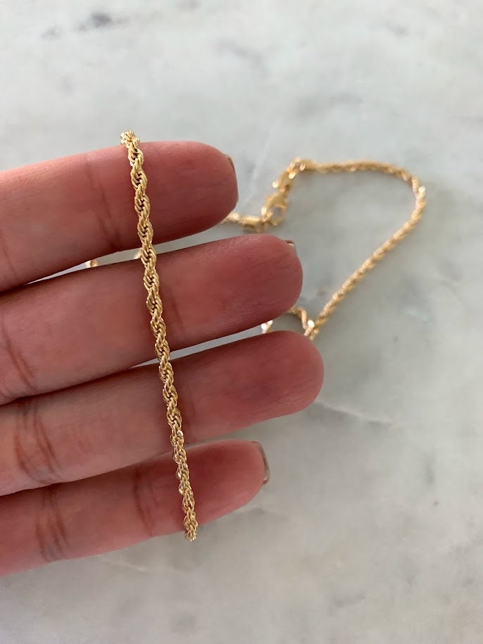 18K Gold filled 2MM Seil Kette Halskette Layering GoldKette | Etsy