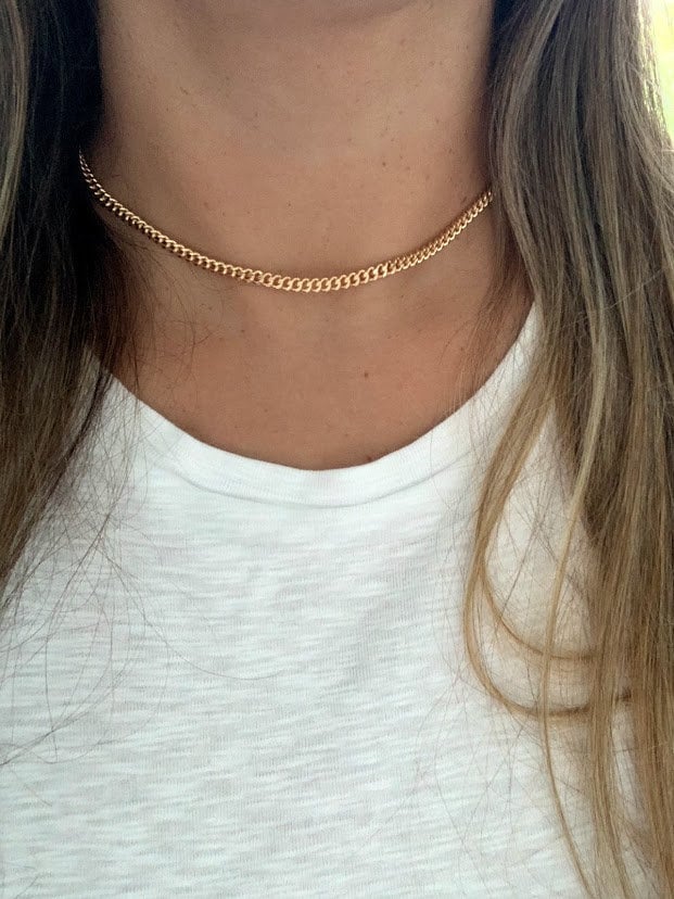 Cuban Curb Link Chain Gold filled Necklace Gold Necklace | Etsy