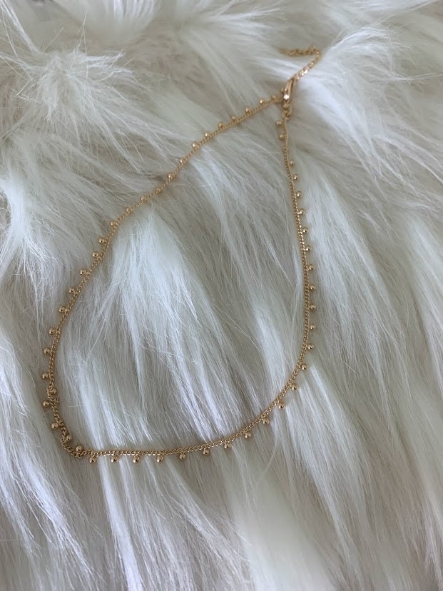 2MM Dainty Beaded Gold Filled Chain Necklace Layering Ball | Etsy