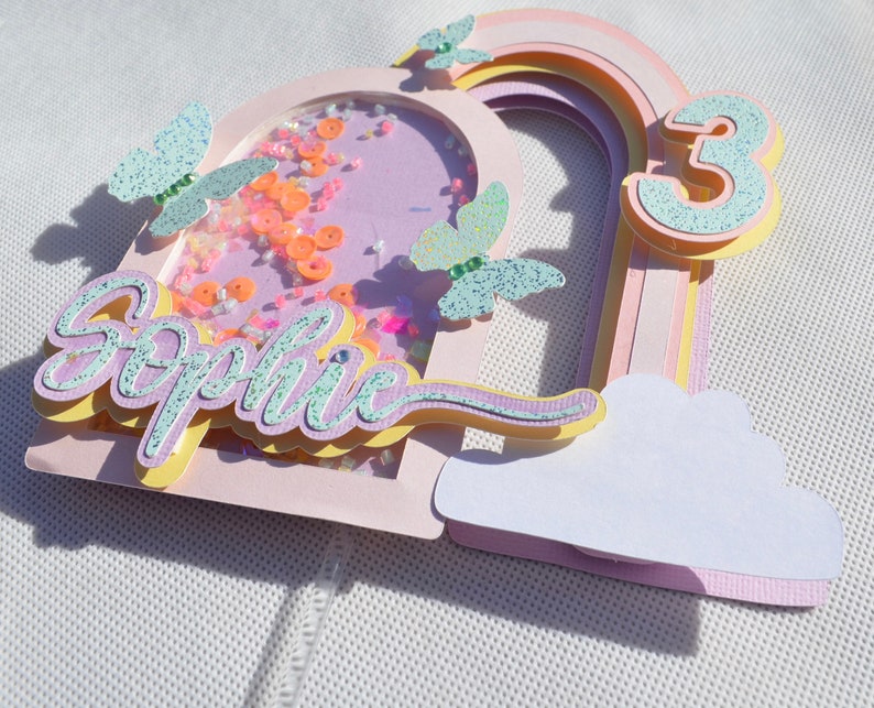 Rainbow Arch Cake Topper Download SVG Rainbow Shaker Cake - Etsy