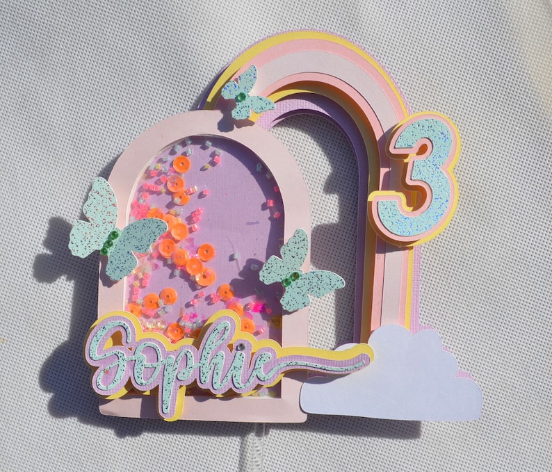 Rainbow Arch Cake Topper Download SVG Rainbow Shaker Cake - Etsy