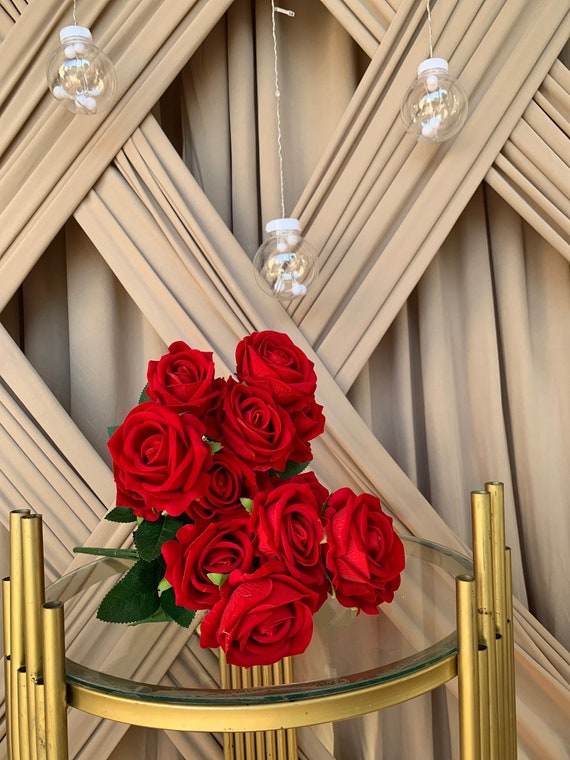 Artificial Red Rose Silk Red Rose Artificial Flowers DIY - Etsy