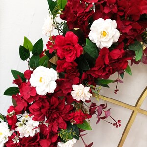 Maroon Wedding Arch Flower/red and Burgundy Wedding Arch Flower/ Red ...