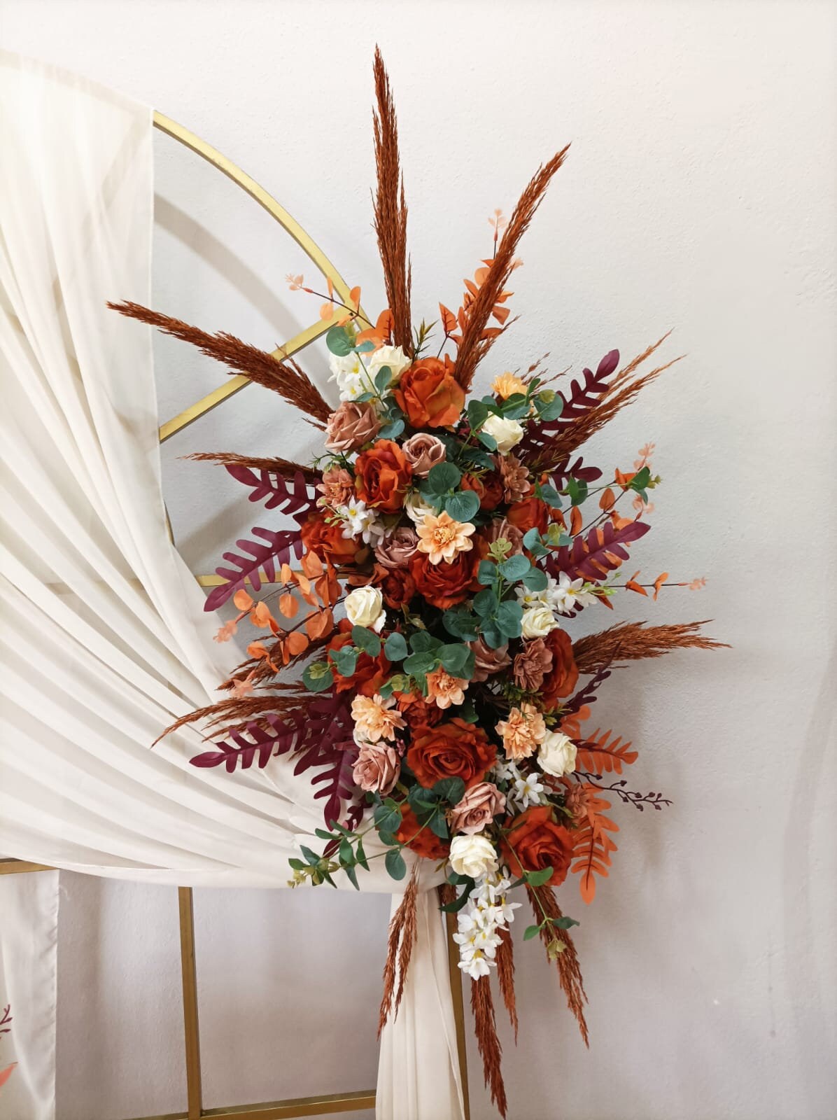 Orange Flower Arch Rust Terracotta Flower Arch/ Wedding Swag - Etsy