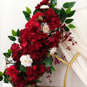 Maroon Wedding Arch Flower/red and Burgundy Wedding Arch Flower/ Red ...