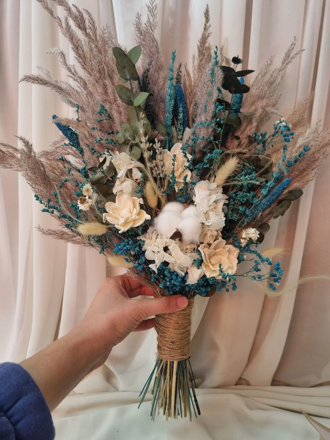 Turquoise Bouquet/turquoise Wedding Flower/turquoise Groomsman ...