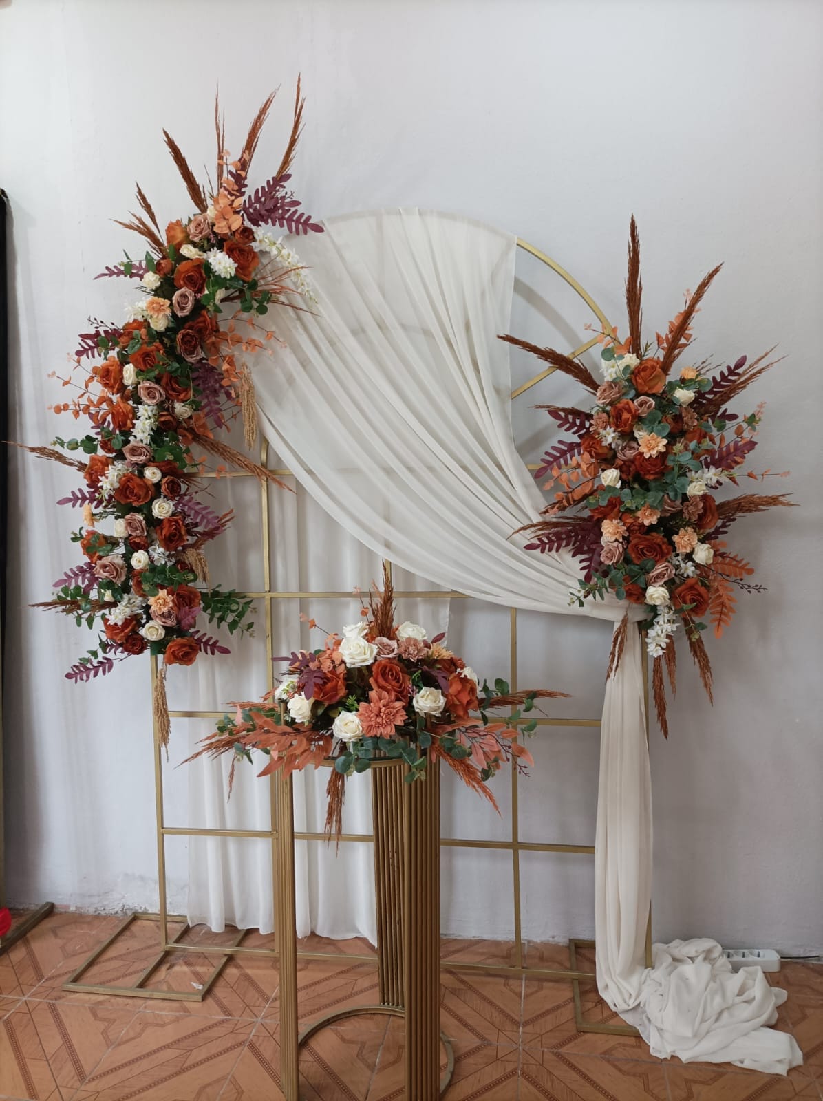 Orange Flower Arch Rust Terracotta Flower Arch/ Wedding Swag - Etsy