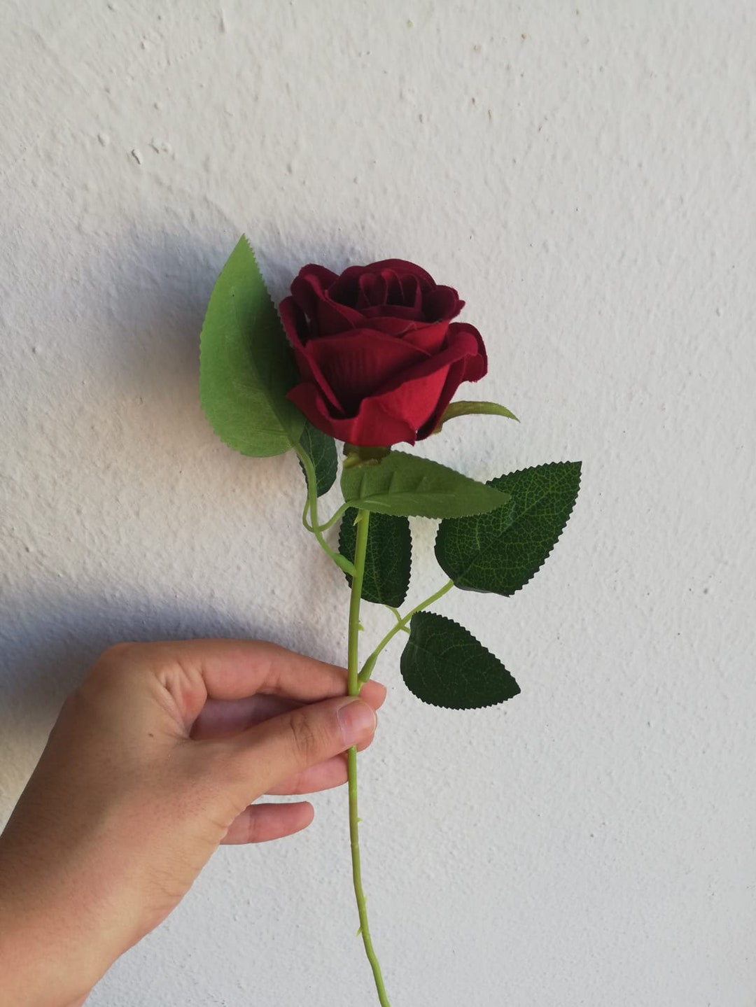 Real Looking Artificial Rose, Velvet Rose, Artificial Flower ...