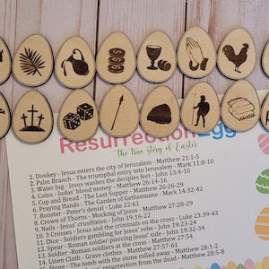 Easter Story Egg Tokens | Jesus Resurrection Eggs | Christian Easter ...