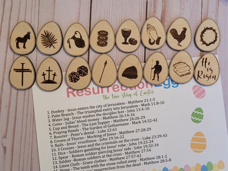 Easter Story Egg Tokens | Jesus Resurrection Eggs | Christian Easter ...