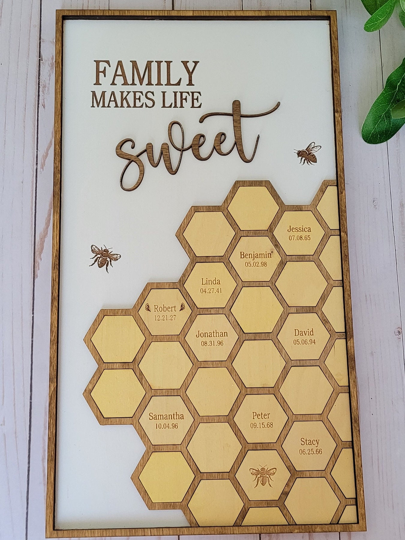 Honey Bee Family Birthday Sign Family Makes Life Sweet Birthday Sign ...