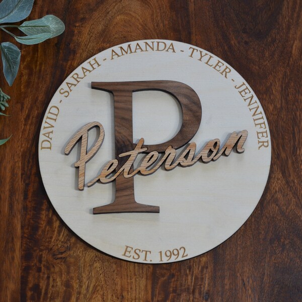 Family Name Plaque - Etsy