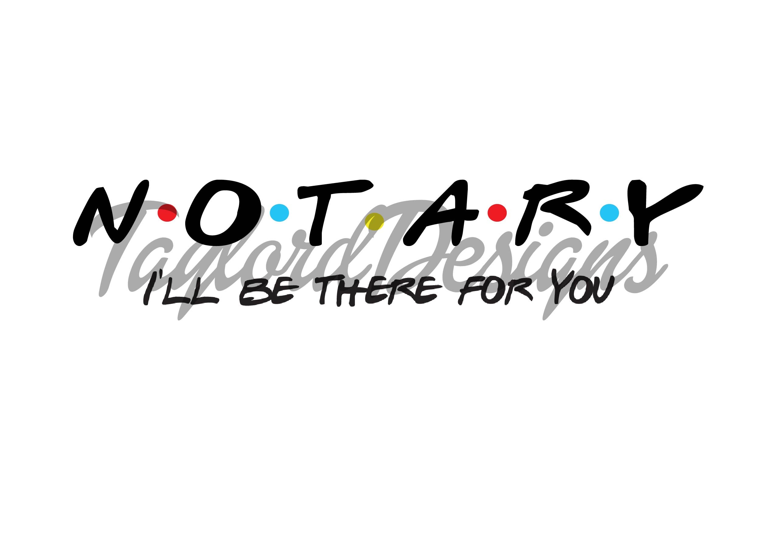 Friend's Font Notary SVG PNG JPG - Etsy