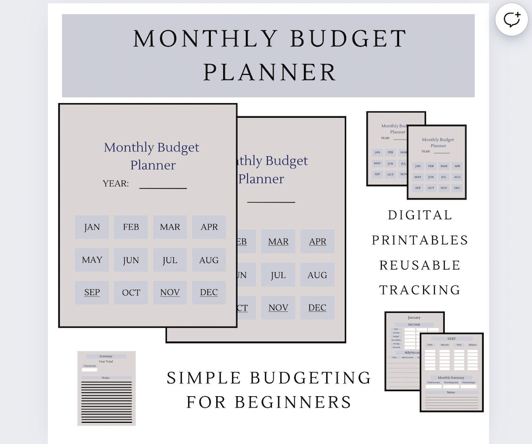Simple Budget Planner Printable - Etsy