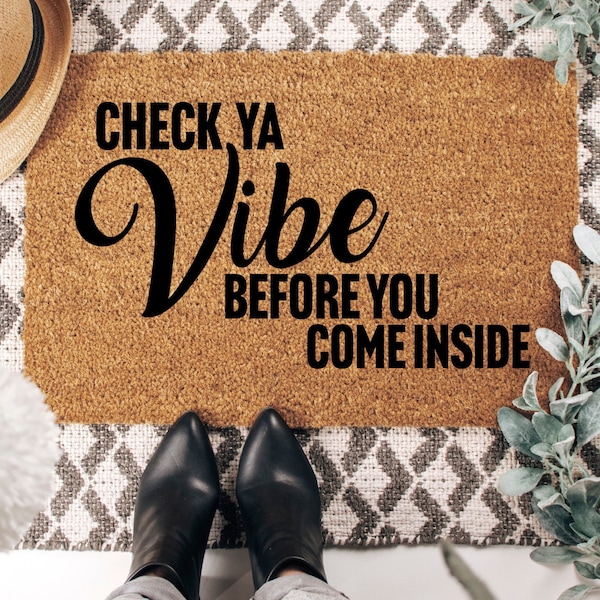 Check Your Vibe Doormat - Etsy