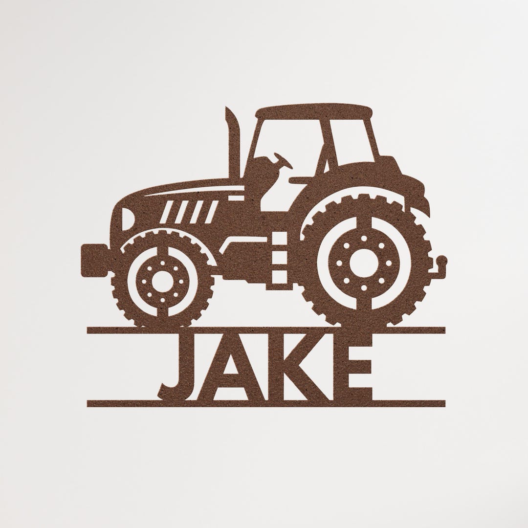 Personalized Metal Tractor Sign Nursery Decor Baby's First Tractor Gift ...