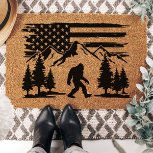 Bigfoot Doormat, Bigfoot Door Mat, Bigfoot Rug, Sasquatch Doormat ...