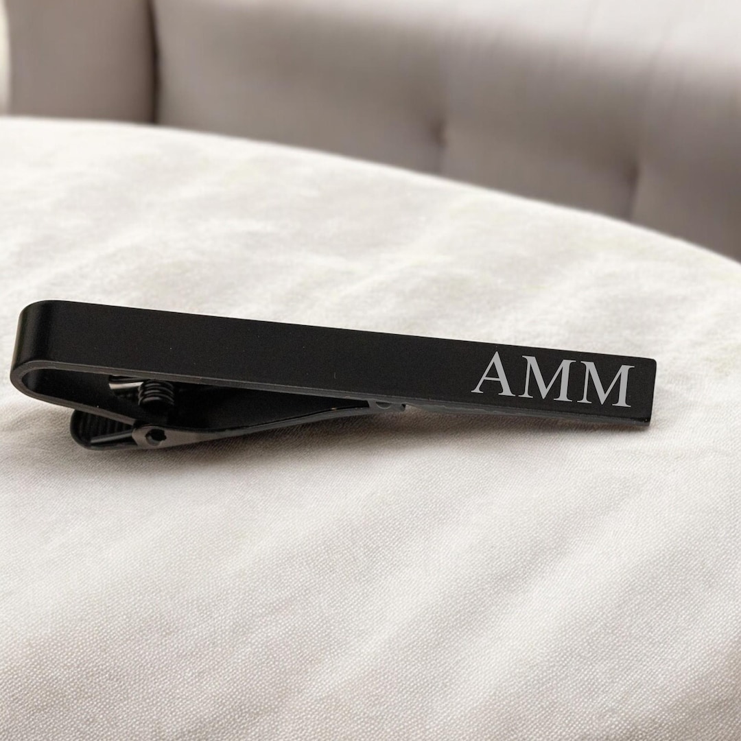 Custom Engraved Tie Clip Present for Groomsmen Proposal Gift Idea Pack ...