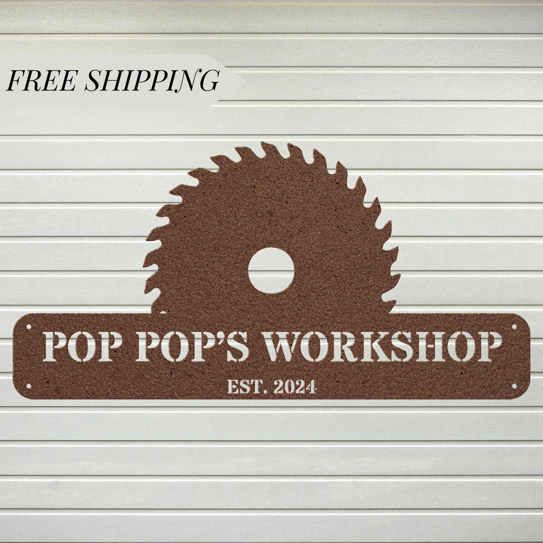 Custom Saw Blade Sign Garage Wall Art Metal Wall Decor Handyman Gift ...