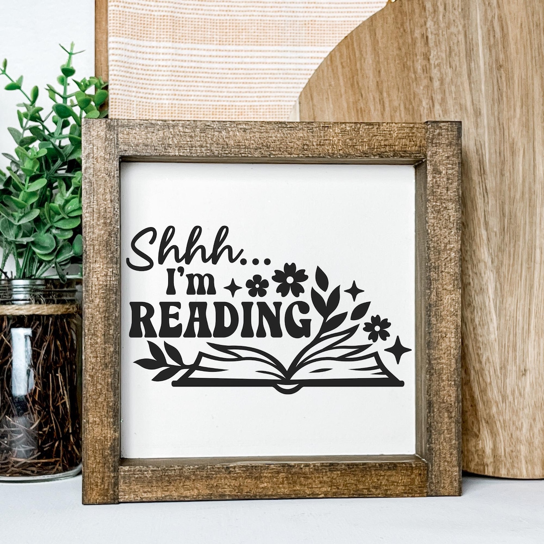 Reading Room Sign Book Lover Wall Art Farmhouse Accent Reading Nook ...