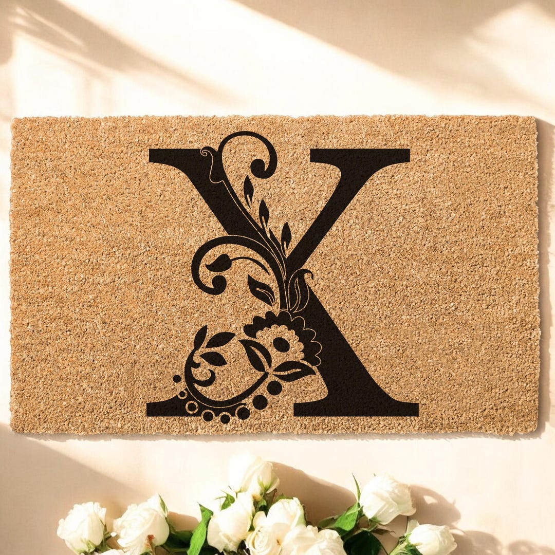 Custom Front Door Mat Monogram Doormat Wedding Gift Entryway Mat ...