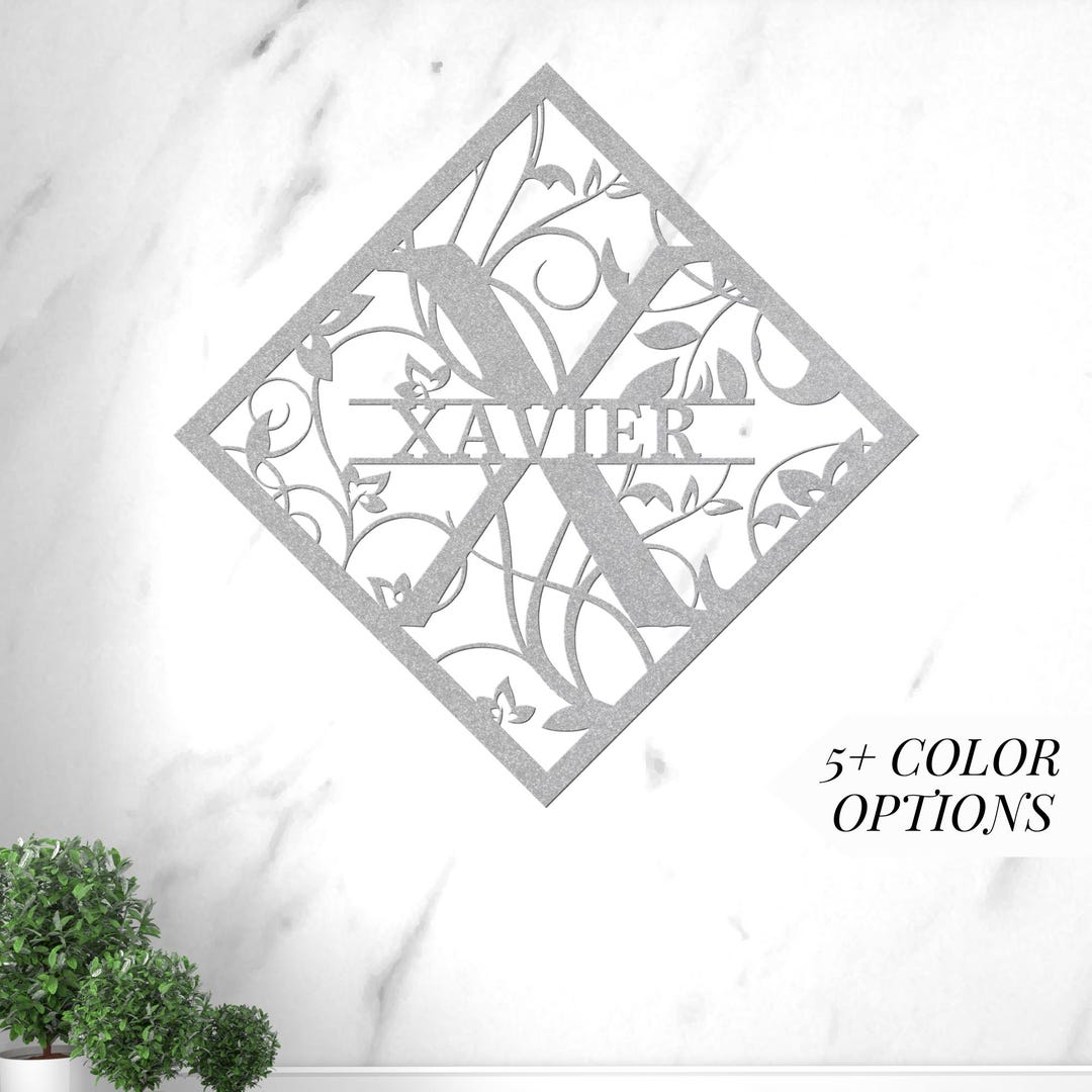 Metal Wall Decor Custom Initial Monogram Sign Personalized Home Decor ...