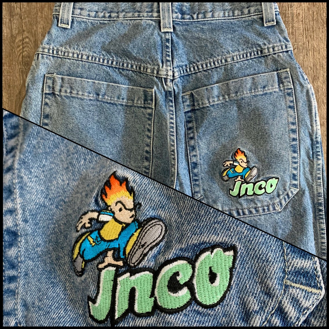 JNCO Vintage 90s Rare Flamehead Jeans Unisex - Etsy