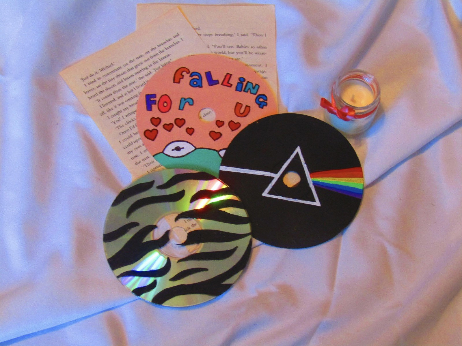 Graphic Hand-painted Cds. - Etsy