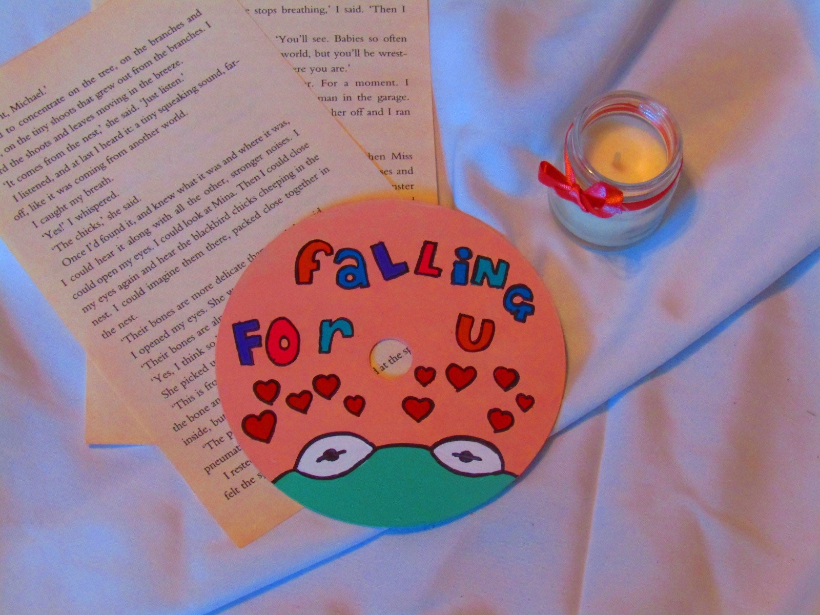 Graphic Hand-painted Cds. - Etsy