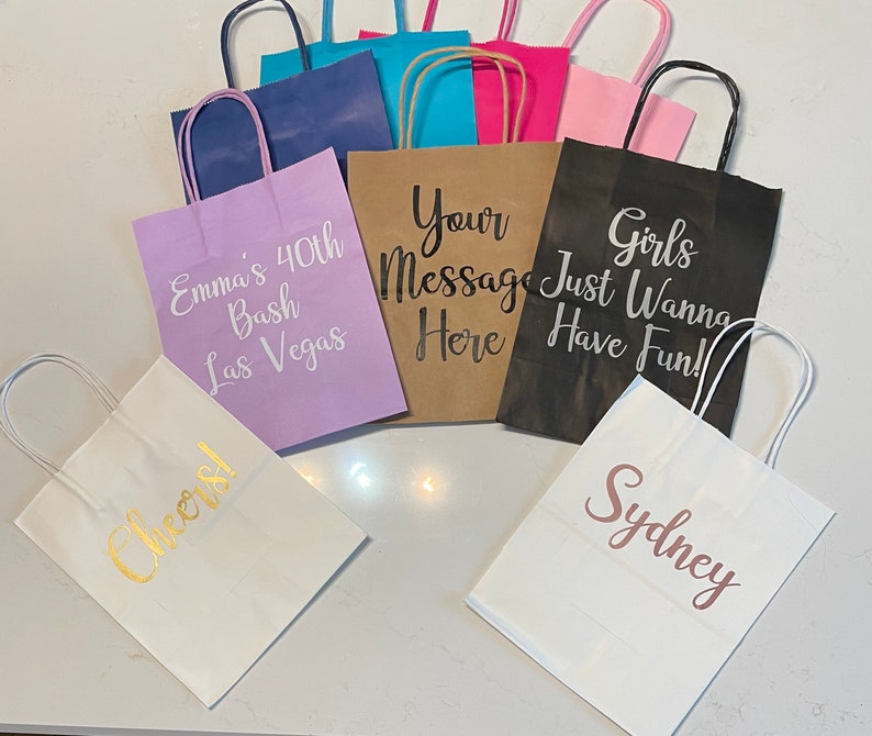 Personalized Gift Bags Birthday Bag Showers Wedding Bags - Etsy