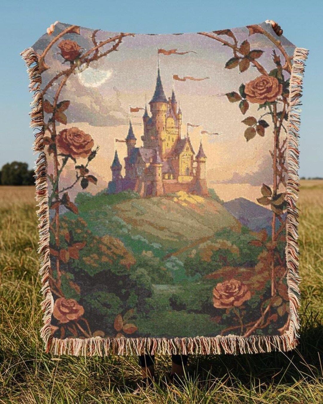 Princesscore Blanket Enchanted Castle Fantasy Inspired Dark Botanical ...